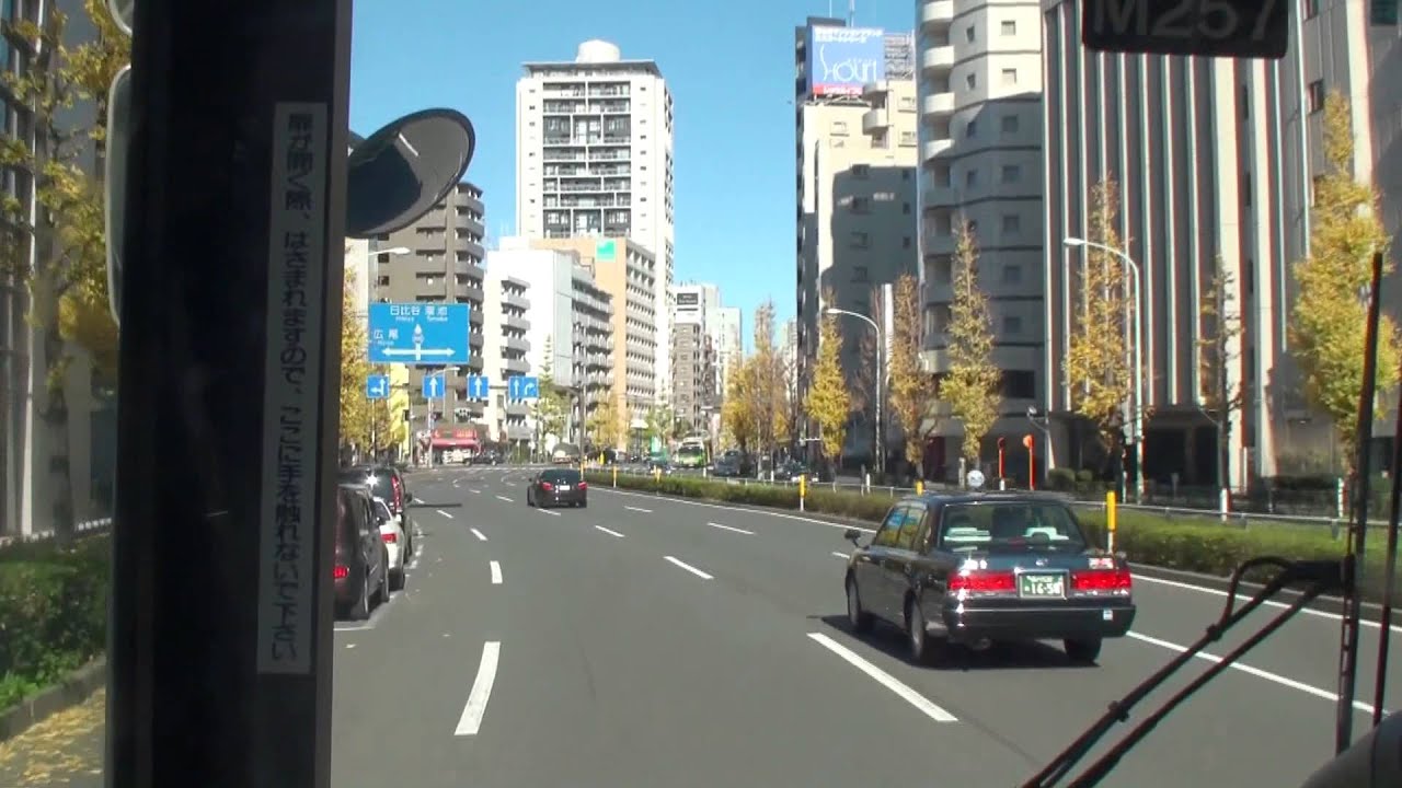 [Tokyo Bus Cab View] Toei Bus "Gotanda 96" Gotanda Station - Roppongi ...
