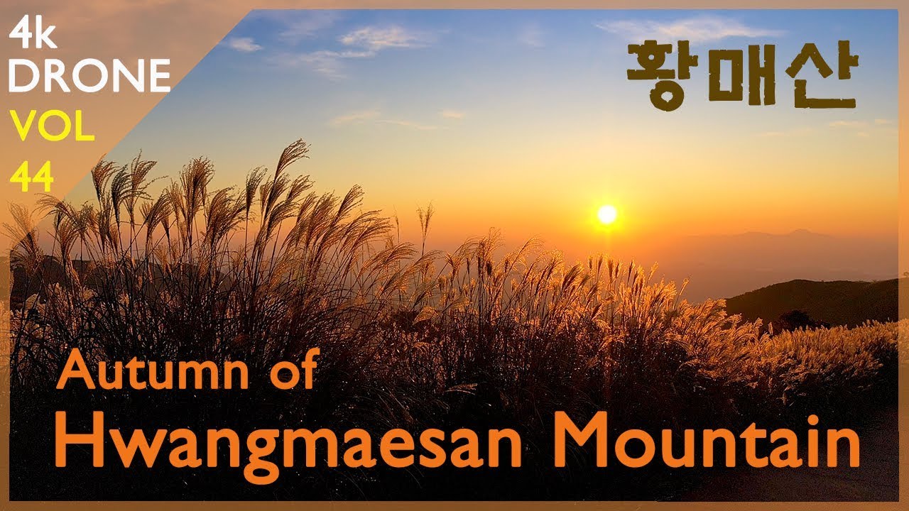 4K Drone | Autumn of Hwangmaesan Mountain | Korea | 한국 100대 명산 | 황매산의 ...