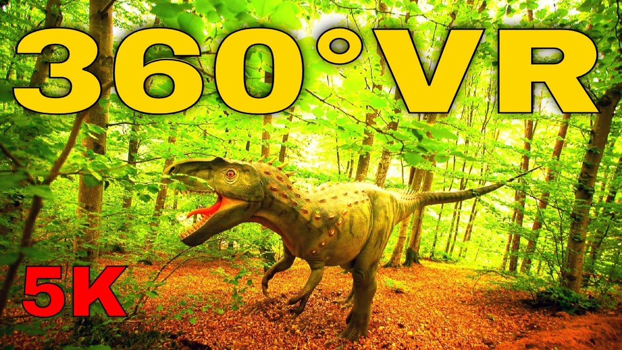 360° VR Dinosaur Experience Jurassic Park #2 Real Dino Parc 5K 3D Split ...