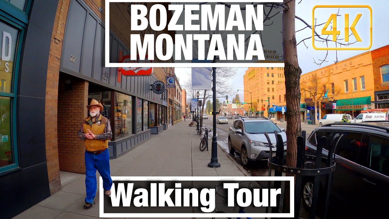 4K City Walks - Bozeman Montana - March 23 - Virtual Treadmill Scenery ...