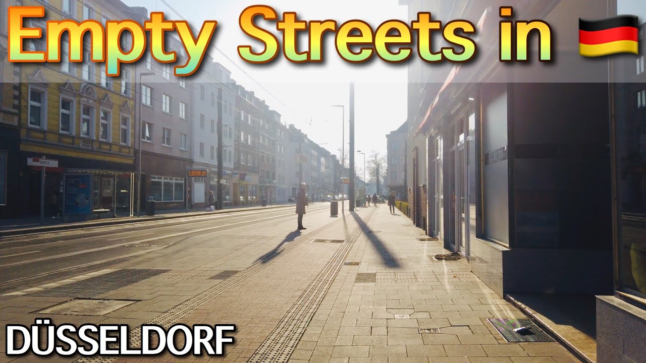 Empty Streets in Germany Walking in 2020 - Dusseldorf Rath during ...
