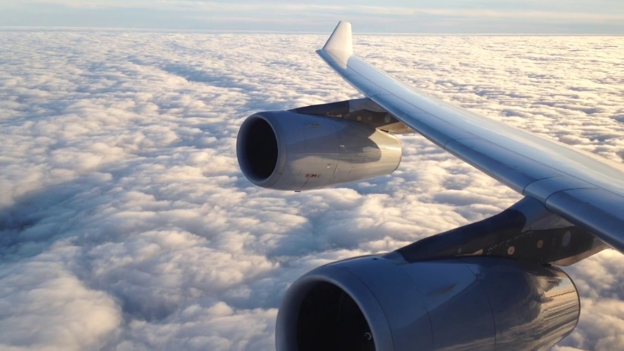 Epic CFM56 Engine Sound on Lufthansa Airbus A340-300 Take-off with ...