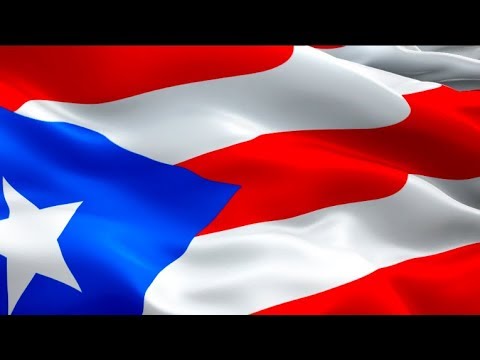 Puerto Rico flag closeup 1080p Full HD 1920X1080 footage video waving ...