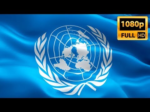 United Nations flag closeup 1080p Full HD 1920X1080 footage video ...