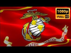 Marines flag USA video waving in wind. United States Marine Corps NAVY ...