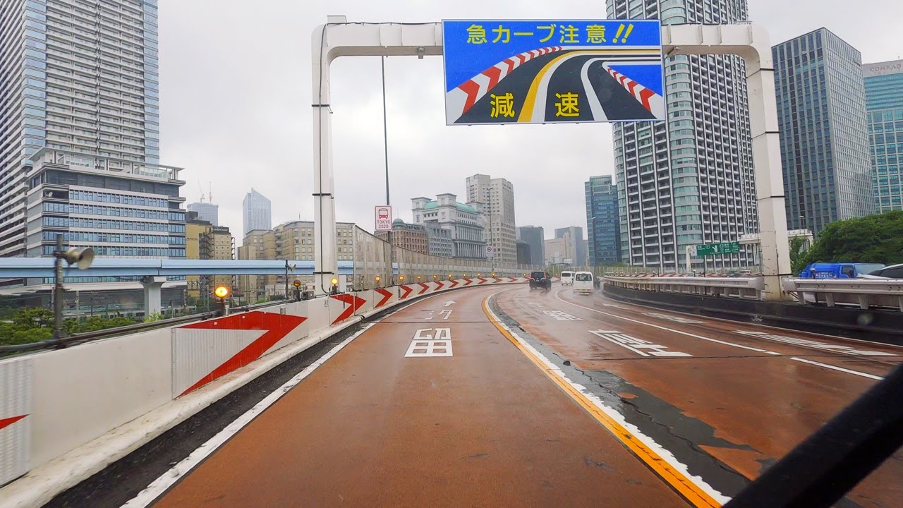 4K JAPAN Driving in the Rain - AQUA-LINE & SHUTOKO Expressway [Slow TV ...