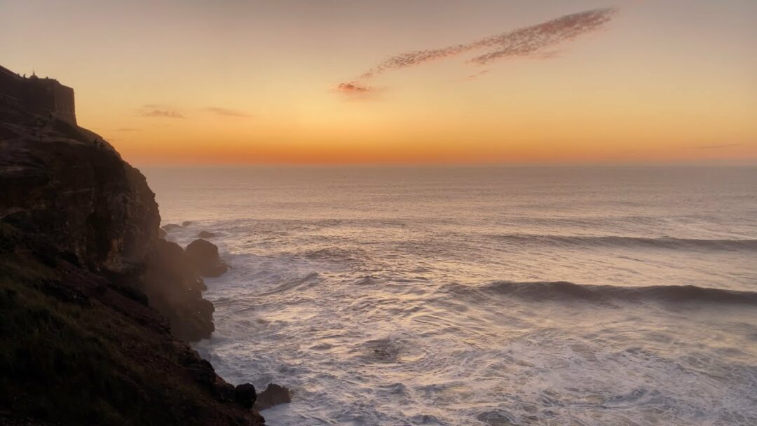 Atlantic Coast near Nazaré, Portugal at sunset - Free Stock Footage ...