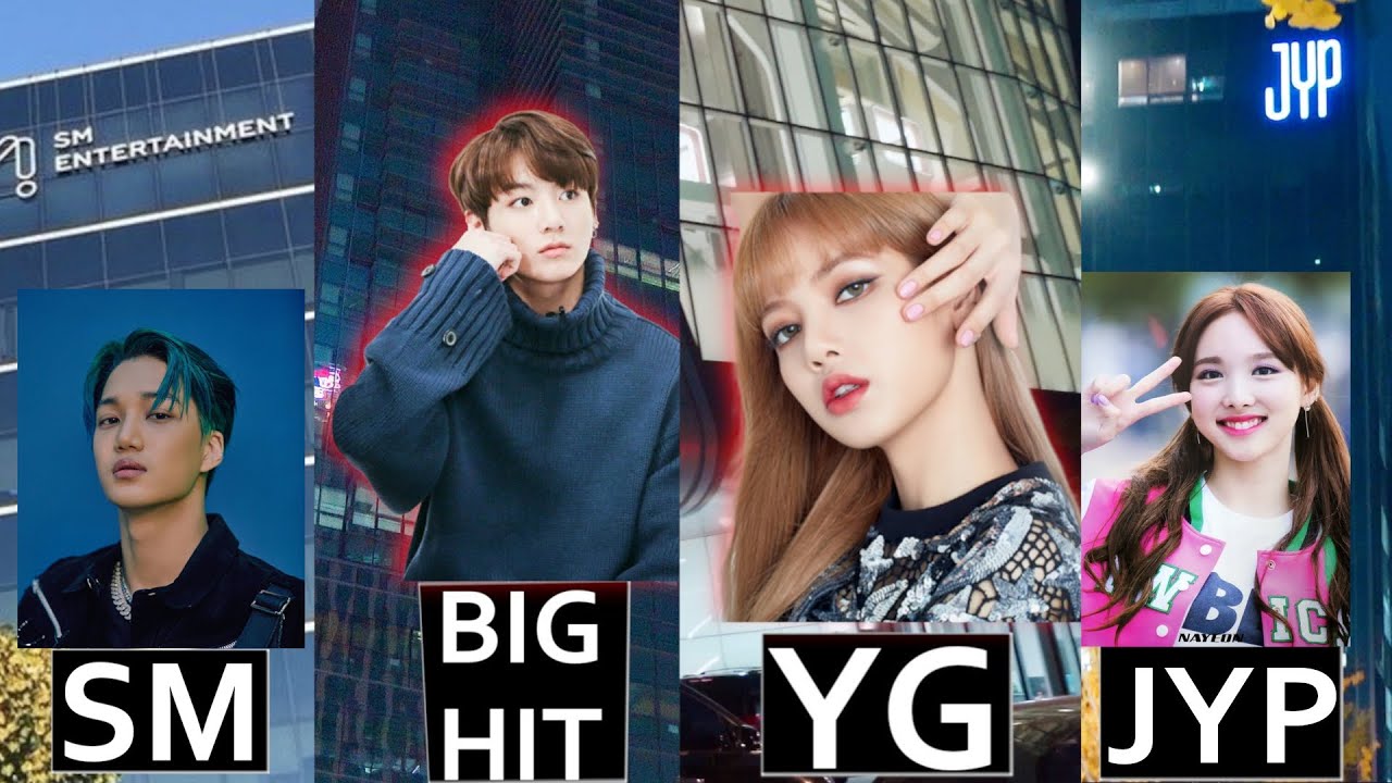 YG Entertainment, BIG HIT LABELS ,SM TOWN & JYP Entertainment which is ...