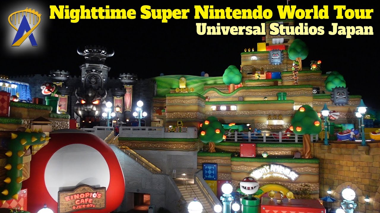 Nighttime Tour Inside Super Nintendo World at Universal Studios Japan ...