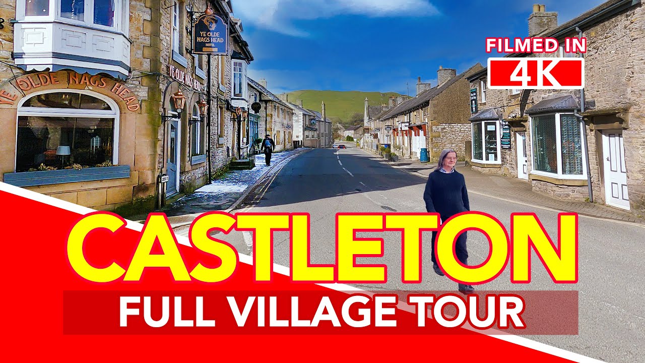 CASTLETON | Peak District Derbyshire England - Full Village Walk in 4K ...