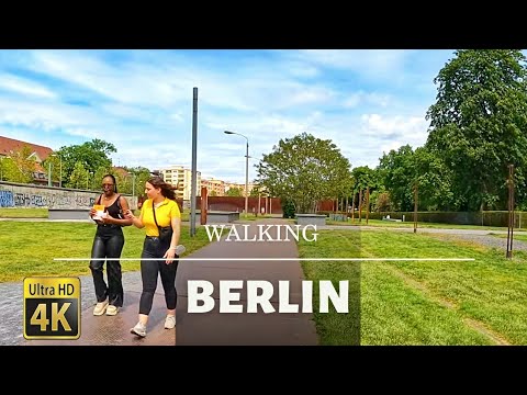 THE BERLIN WALL WALKING. BERLIN WALKING. GERMANY WALKING. A WALK AROUND ...