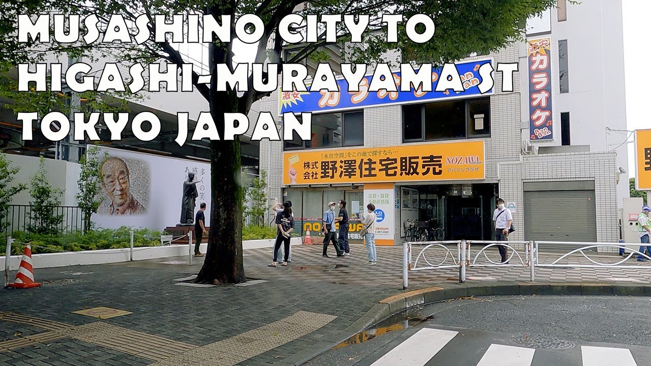 Tokyo Japan 4K - Driving from Musashino City to Higashi Murayama ...