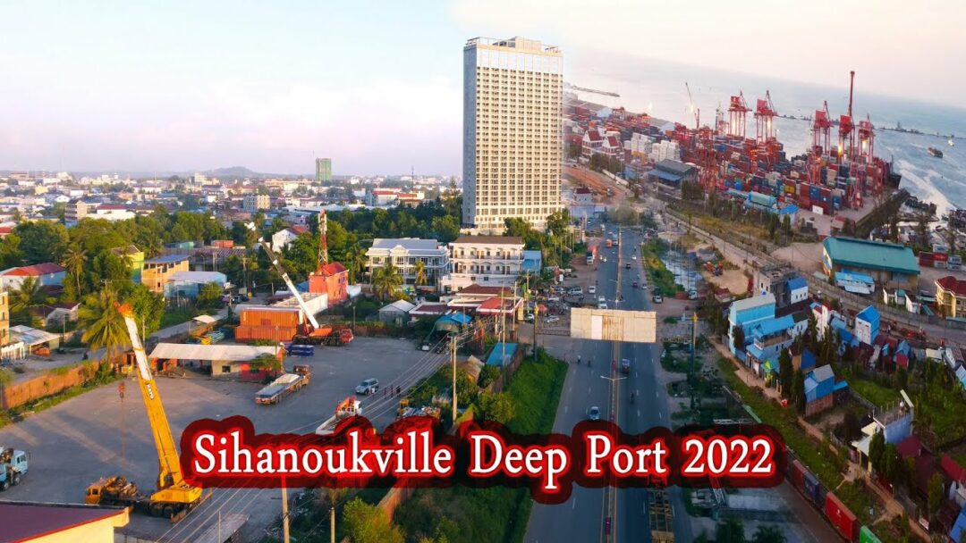[4K] Aerial view of Sihanoukville Autonomous port area 2022 - La Vie Zine