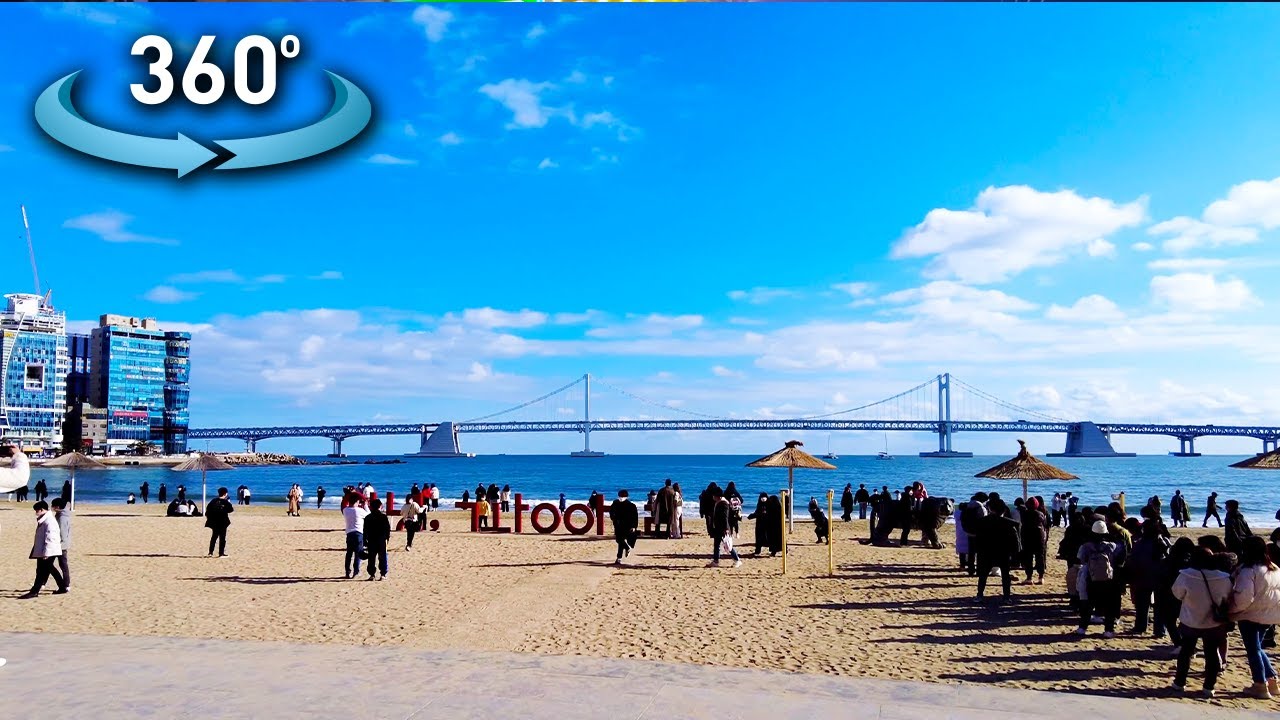 [4K] Metaverse KOREA 360VR TOUR | Walking around Busan Gwangalli Beach in South Korea Ep04 - La ...