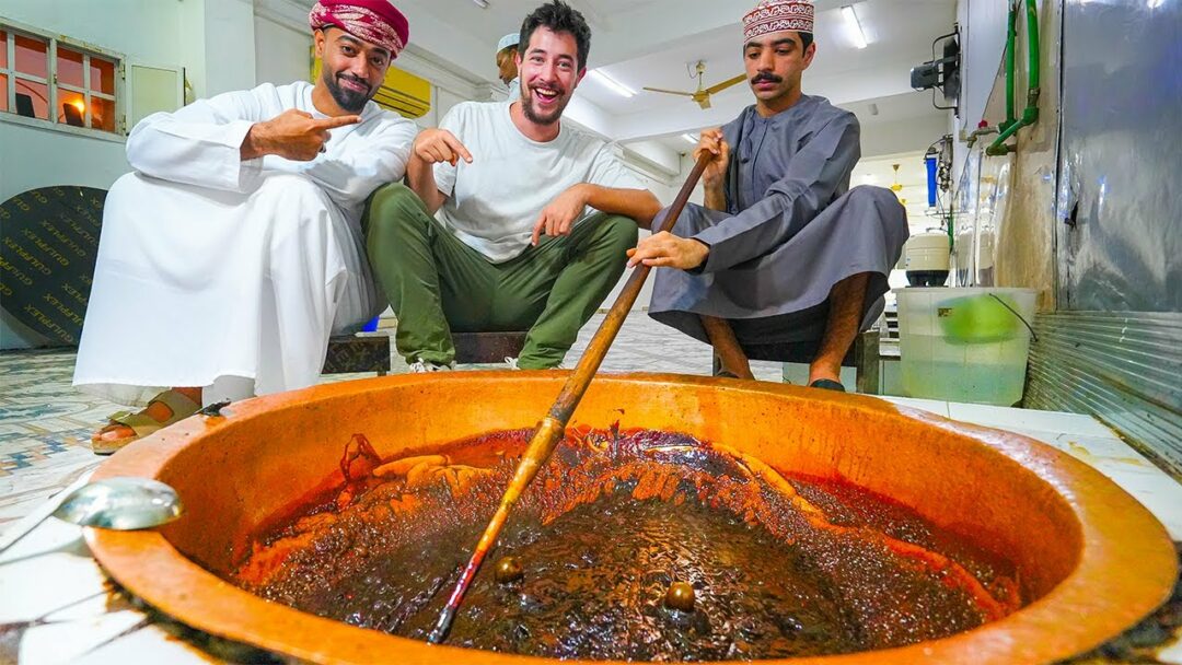 Omani Food - CRAZY Halwa Factory + 200kg SHUWA at Rozna Restaurant in ...