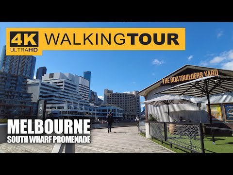 South Wharf Promenade Walking Tour in Melbourne, Australia (4K 60fps ...