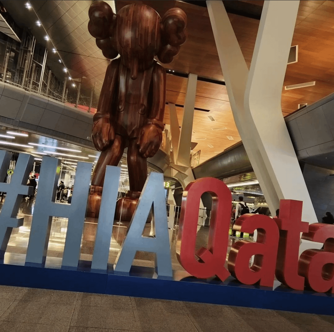 Life-sized KAWS Statue and more at Doha International Aeroport HIA - La ...