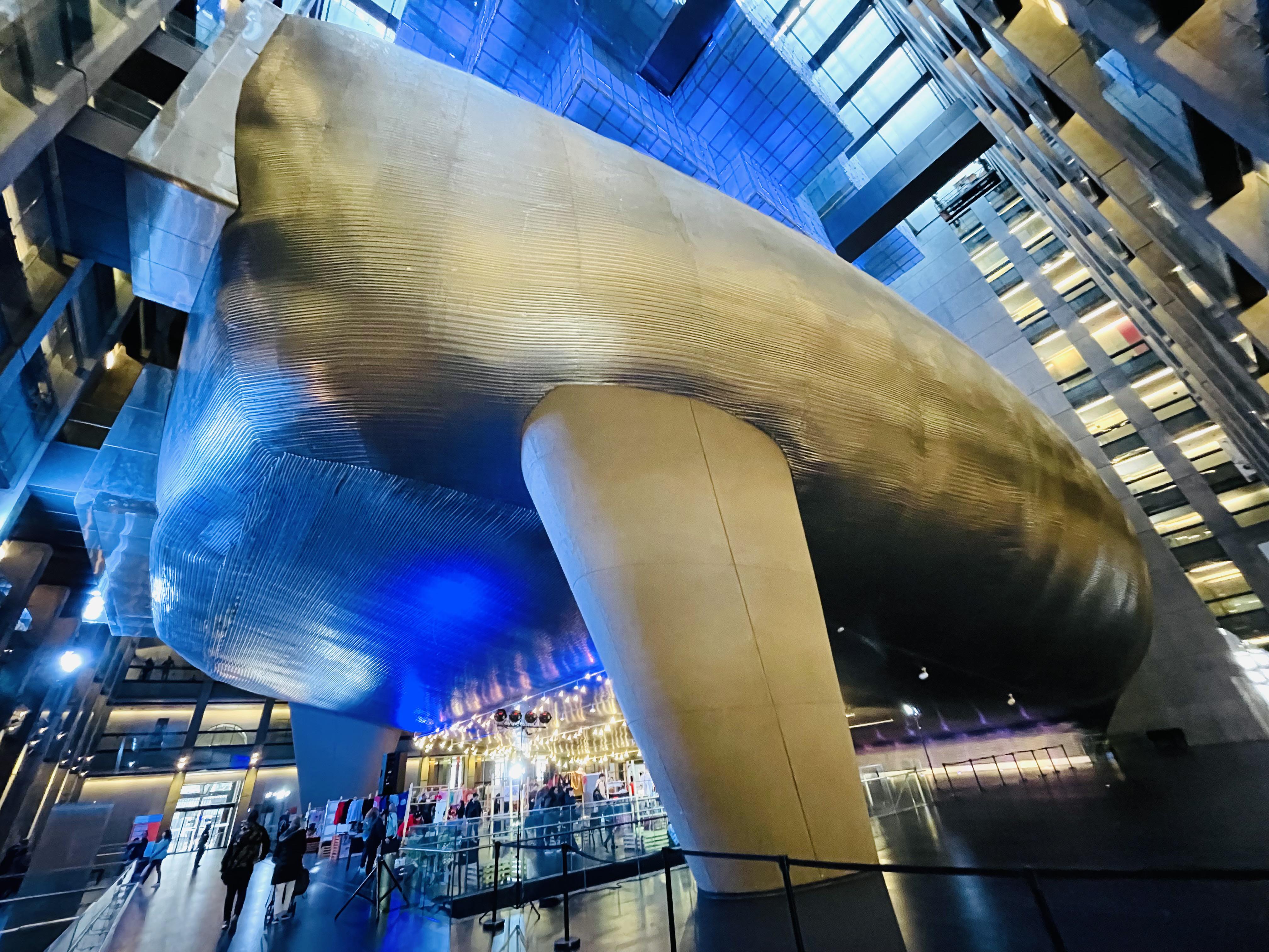 Concert hall known as La Ballena Azul ("The Blue Whale") Blimp-shaped ...