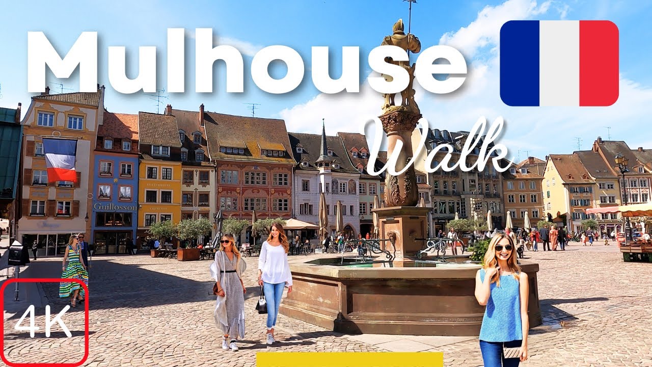 Mulhouse France Walking Tour 4K Alsace 2023 City Centre Street Walk ...