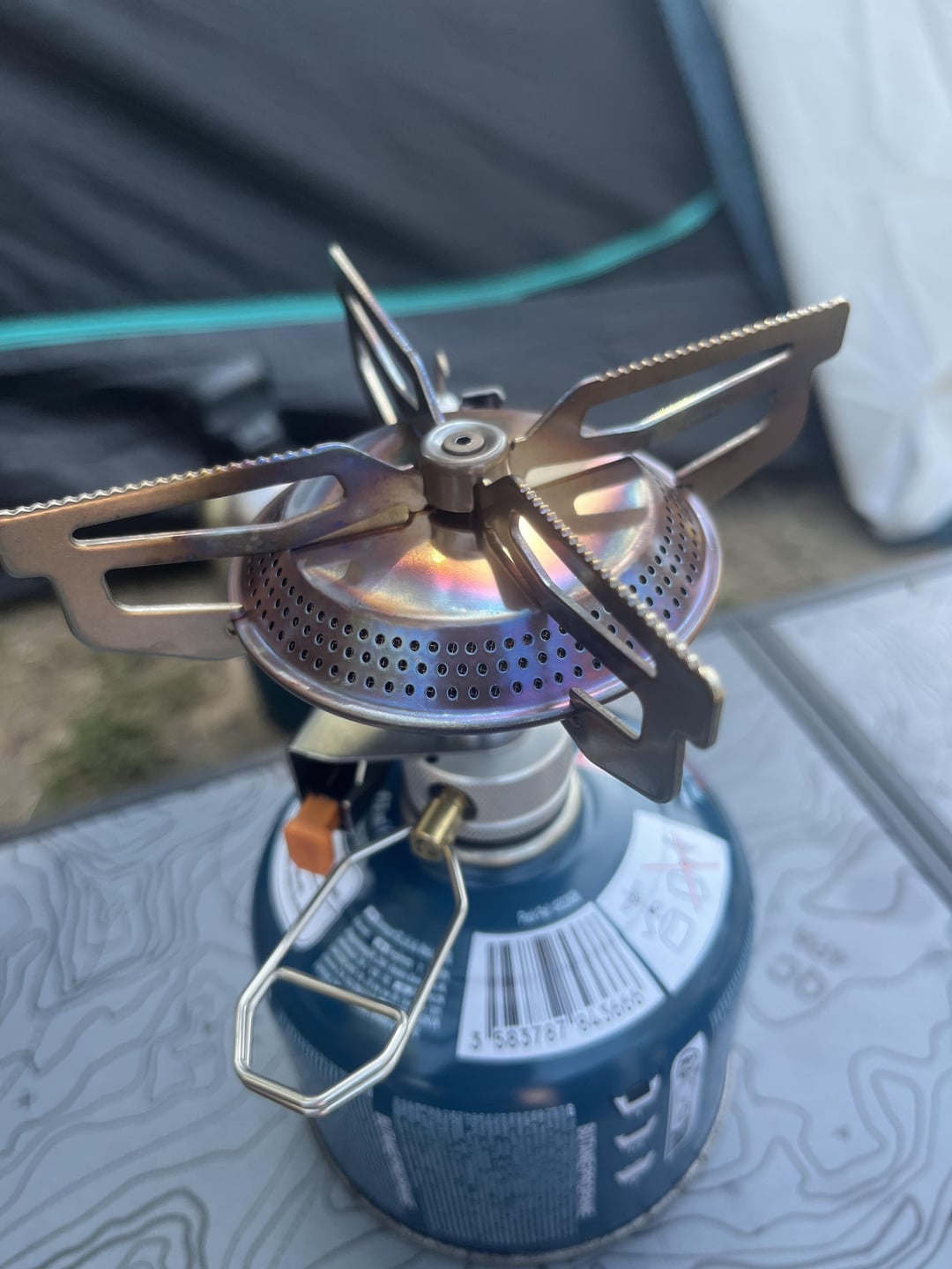 Why has our camping gas stove turned to this iridescent color? Also the ...