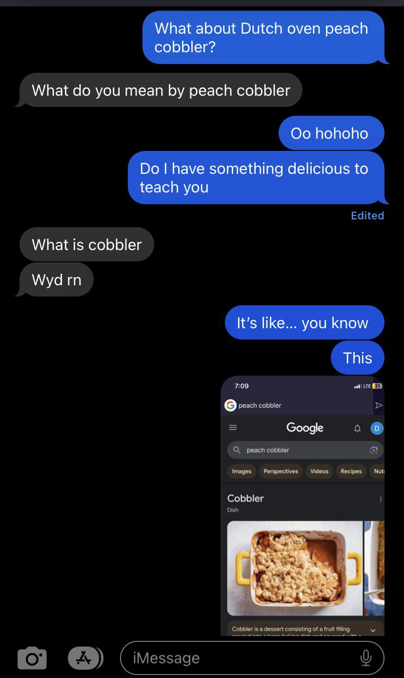 This man has never heard of cobbler?! - La Vie Zine