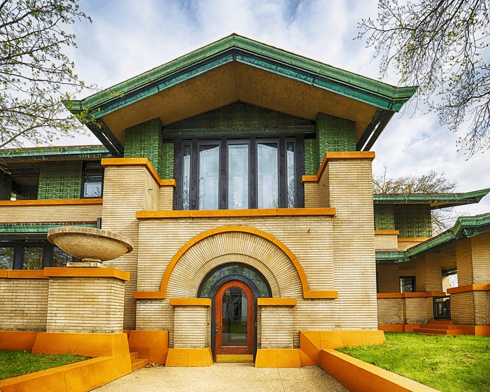 The Dana–Thomas House is a Prairie School-style home designed by ...