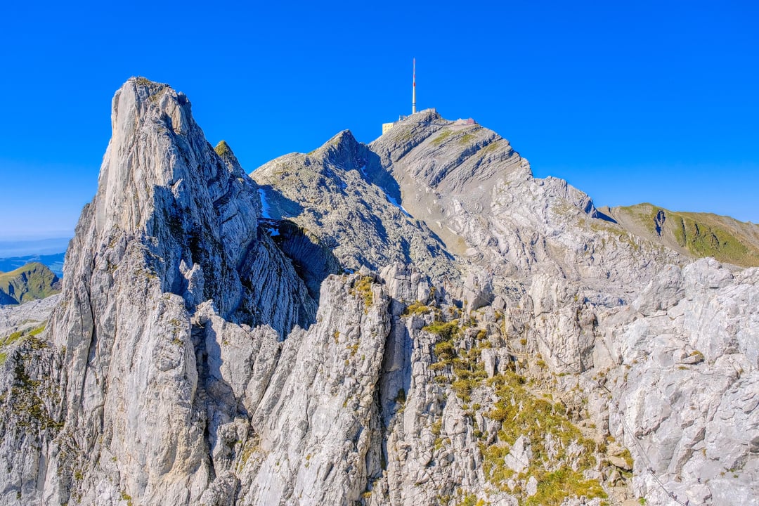 Climbing the Santis in the Alpstein Massif in Switzerland a couple ...