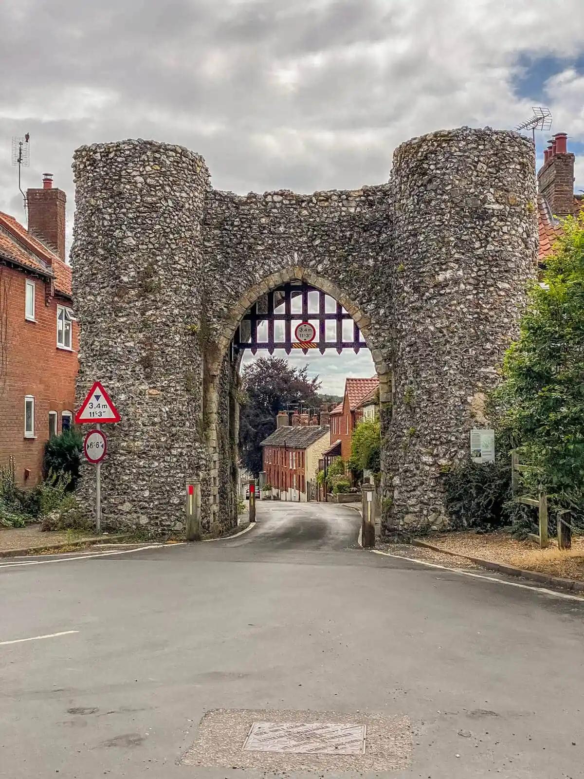 Bailey Gate. Castle Acre. Norfolk. Built by Hamelin Plantagenet to ...