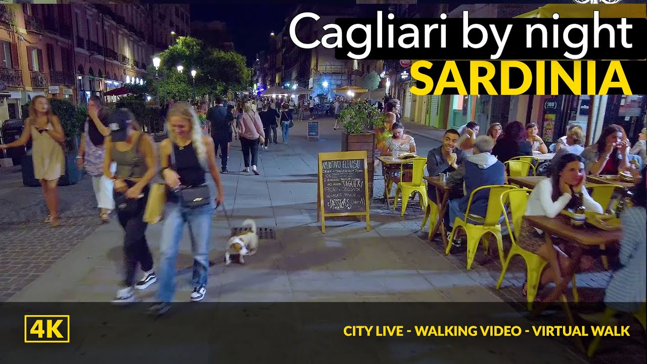 4K Cagliari Night walk. Sardinia ️ - La Vie Zine