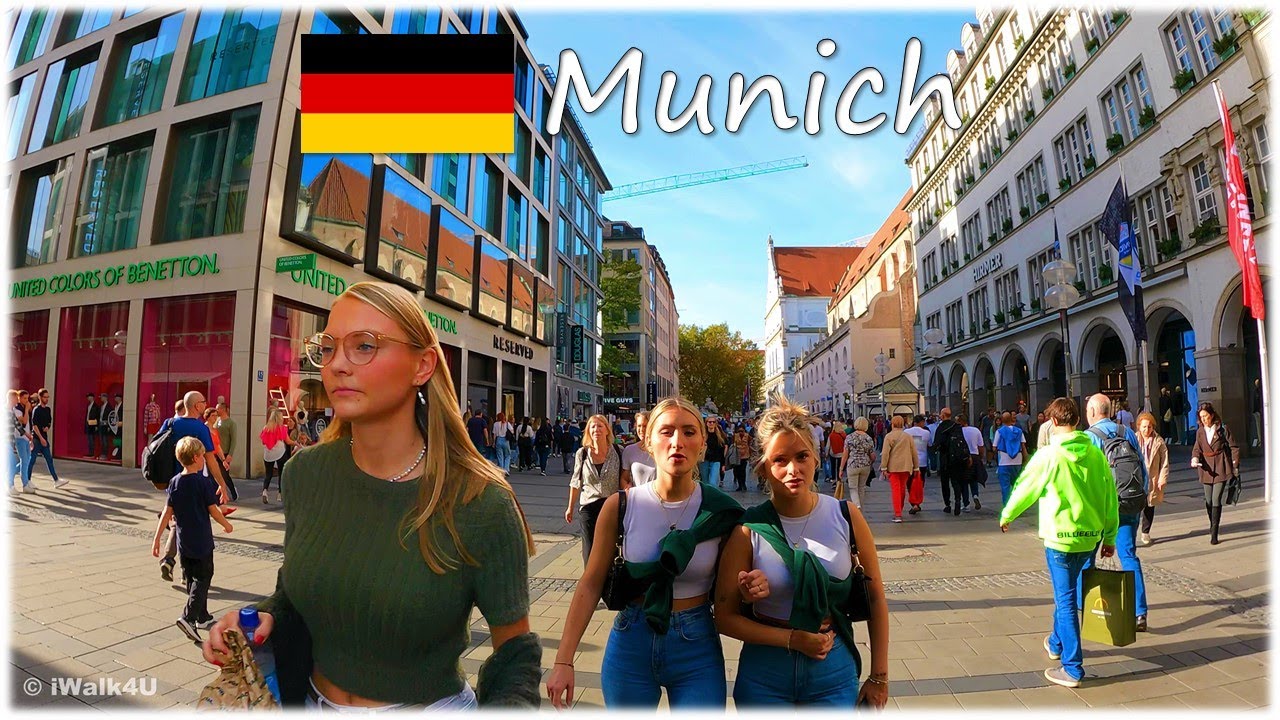 🇩🇪 Munich Germany Walk 4K City 🏙 4K Walking Tour ☀️ 🇩🇪 (Sunny Day) - La ...