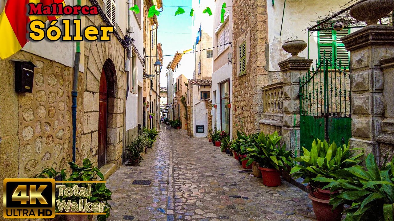 Soller : 4K Walking Tour Exploration of Old Town and Historic Tramway ...