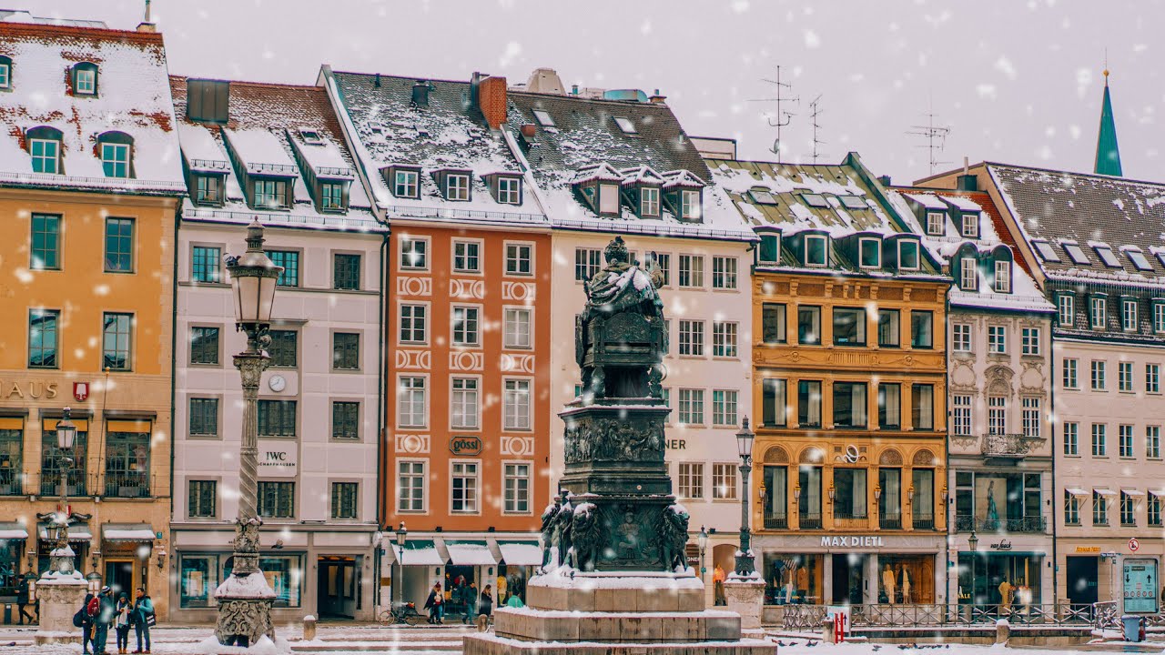 Winter in Germany WALKING THE STREETS OF MUNICH travel guide, virtual ...