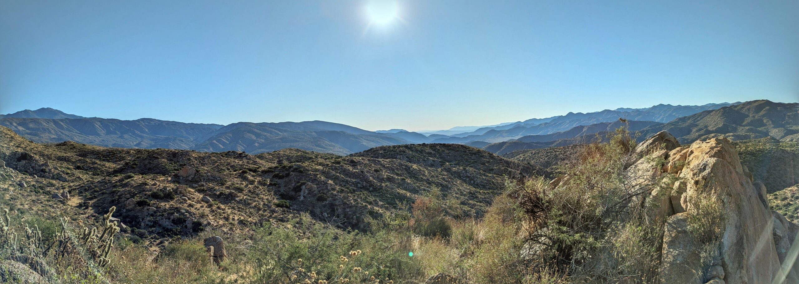 Looking east from Pacific Crest Trail. Anza-Borrego Desert State Park ...