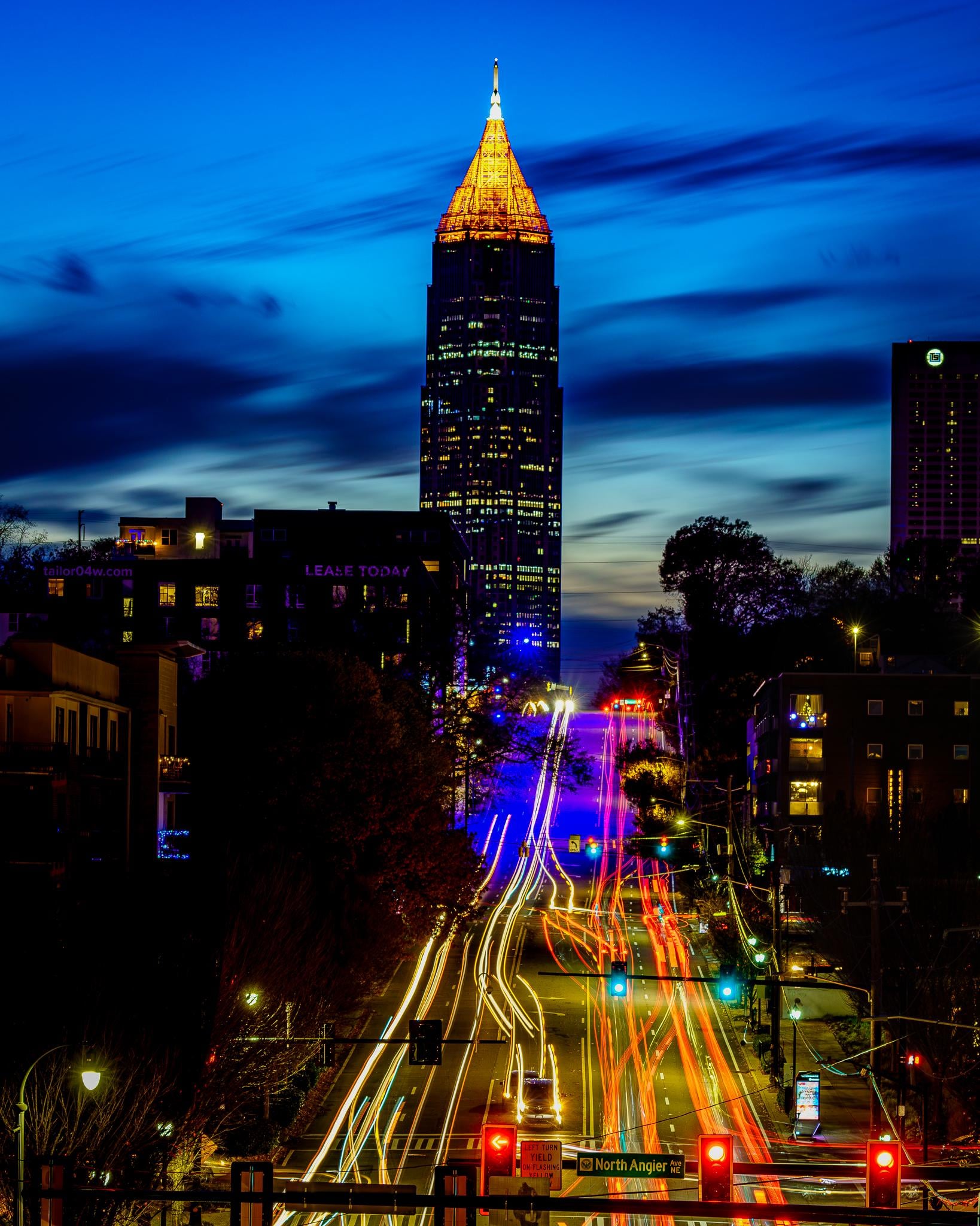 Bank of America Building from the North Ave Beltline Bridge in Atlanta ...