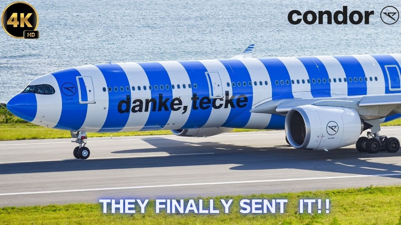 (4K) Condor A330 NEO (Danke, Tecke Livery) Arrival + Departure from ...
