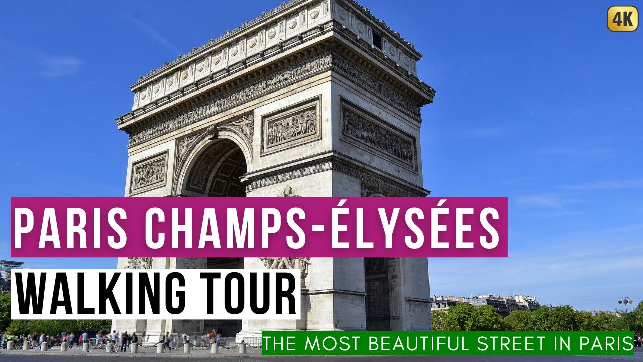 Paris Champs Élysées Walking Tour | Walking Tour of Paris - 4k Paris Walk With Captions - La Vie ...