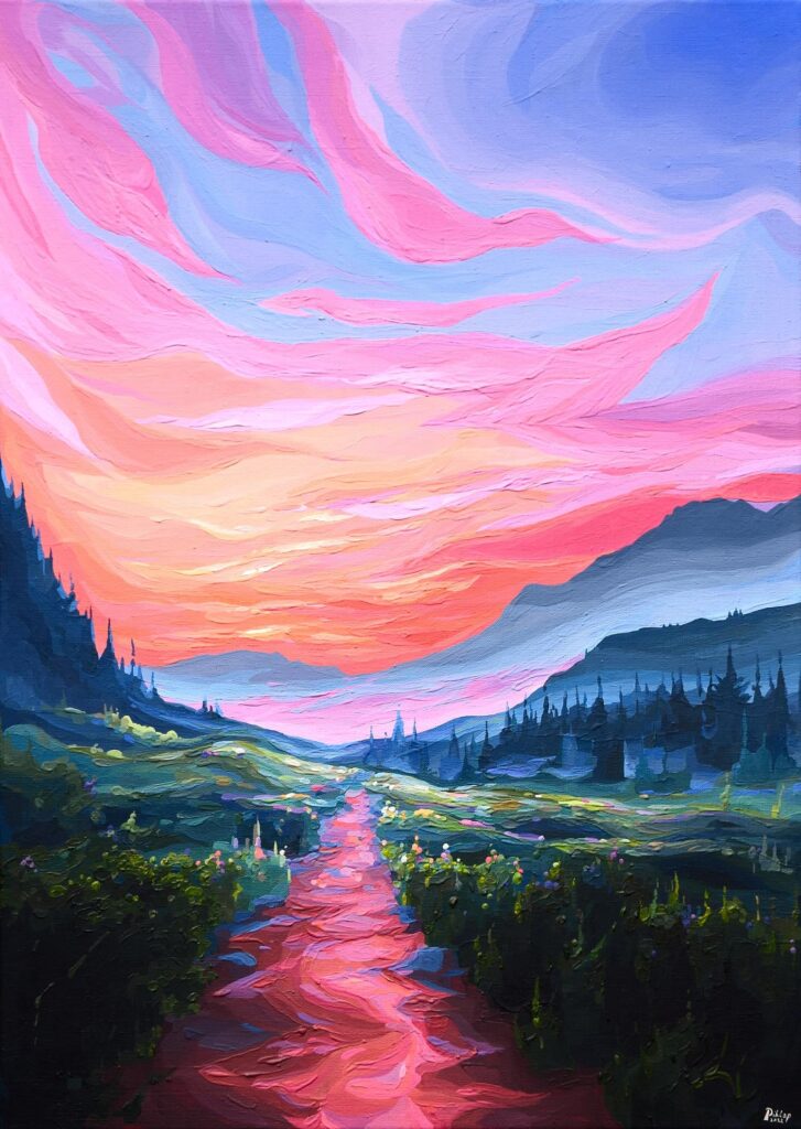 A painting I made inspired by the Mount Rainier National Park:) - La ...