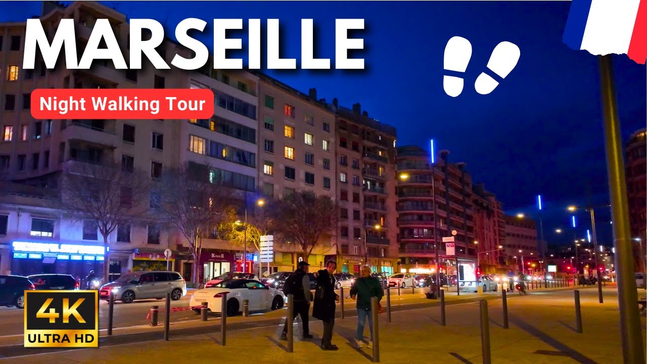 Night Walking Tour Marseille 4k 🇫🇷🚶🏼Balade dans le 4ème arrondissement ...