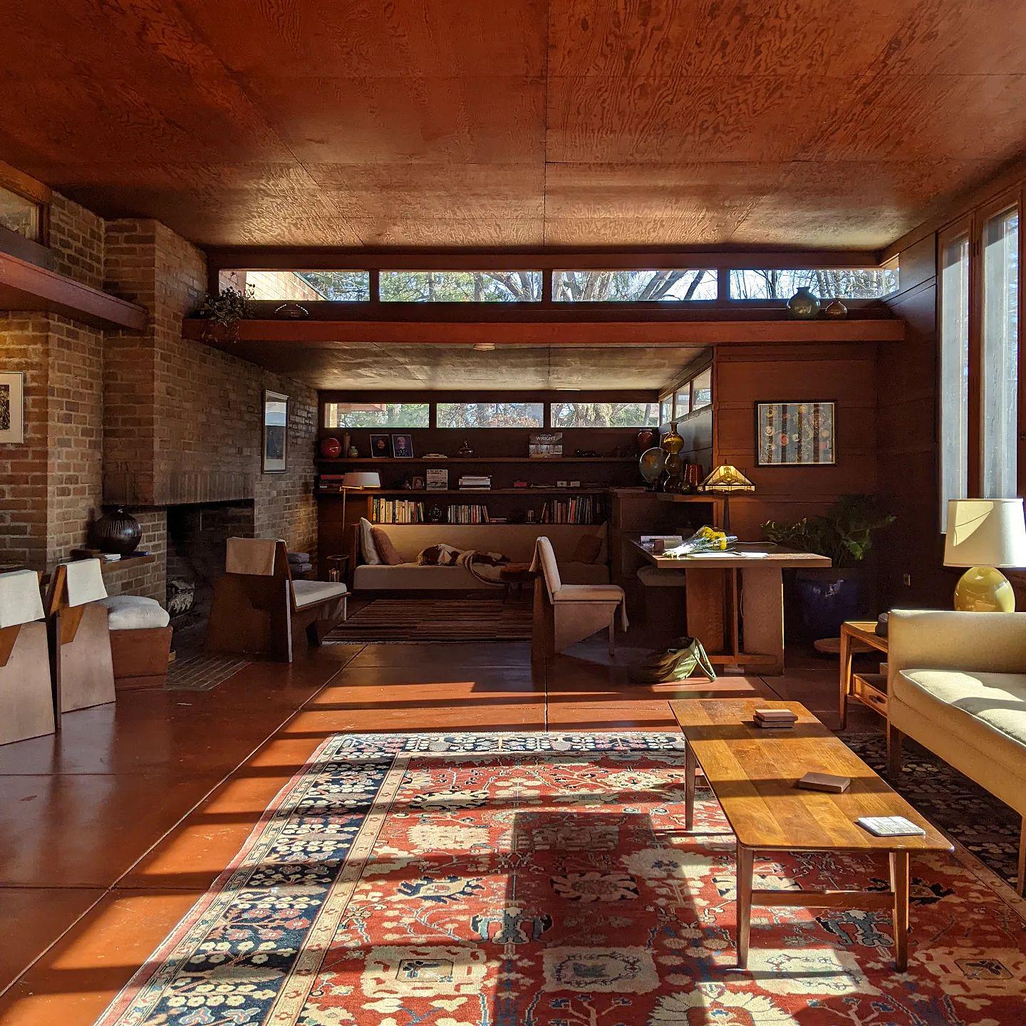 [OC] Interior of Frank Lloyd Wright's Goetsch–Winckler house (1940 ...