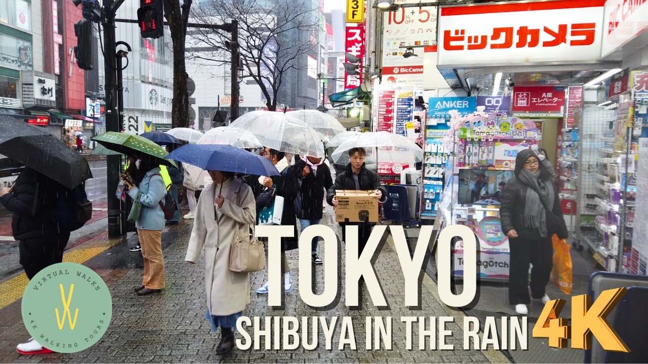 Virtual Walking Tour TOKYO JAPAN 4k | Tokyo in the Rain SHIBUYA ...