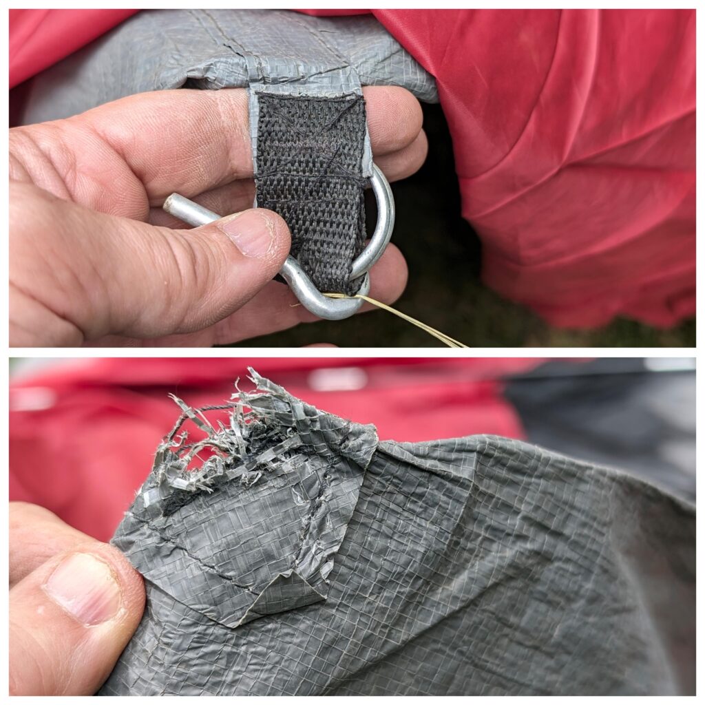 Replacing missing tent pole/stake ring - La Vie Zine