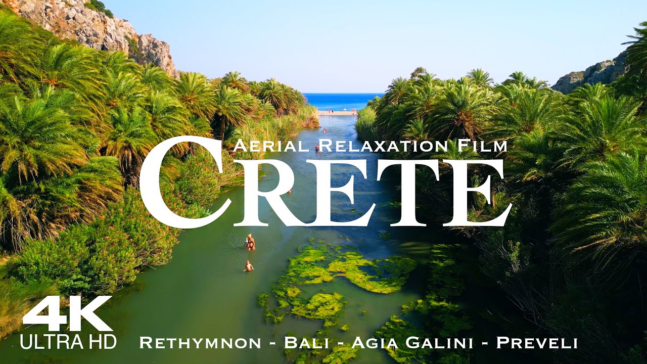 [4K] CRETE 2024 🇬🇷 3 HOUR Drone Aerial of Rethymnon, Bali & Agia Galini ...