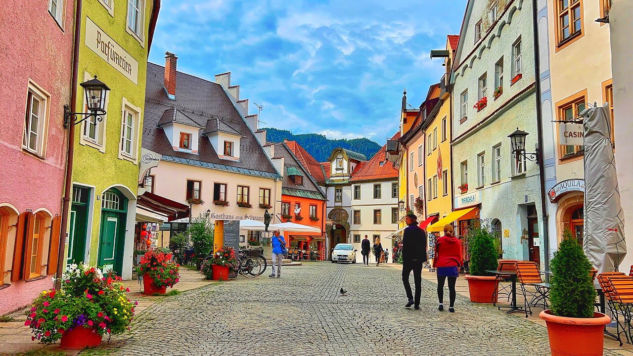 Füssen, Germany walking tour 4K - The most beautiful German town - La ...