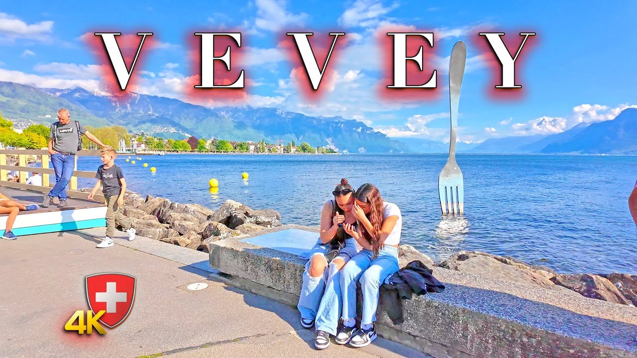 SWITZERLAND VEVEY 🇨🇭 Experience the Beauty of Vevey's Embankment of ...
