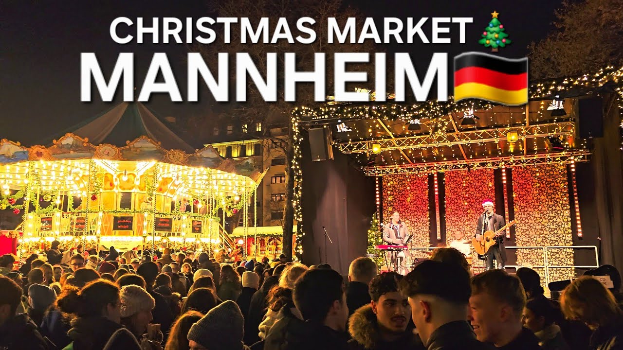 Mannheim 🇩🇪 Christmas Market Walking Tour 4K 2024 - German ...
