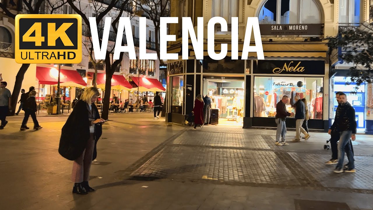 😍 The Charm of Evening Valencia, Spain 🇪🇸 | Walking Tour 4K 60FPS HDR ...
