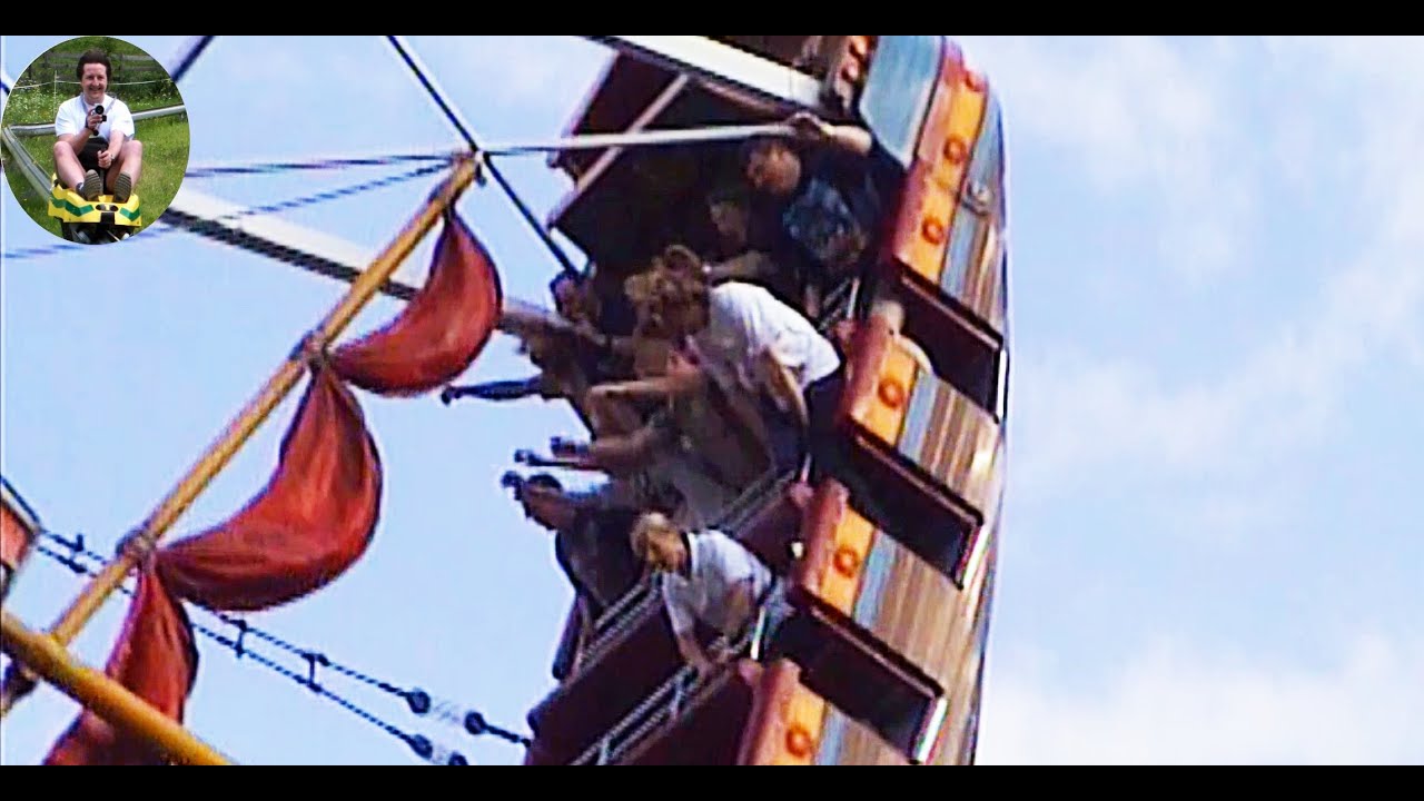 Crazy Huss Pirate Ship (2004 Off-Ride Footage) CentrO.Park in Germany ...