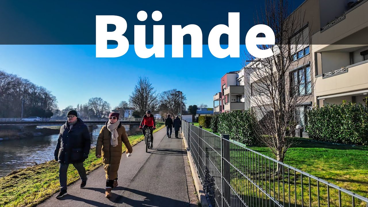Bünde, Germany. Walking tour of the most beautiful and interesting ...