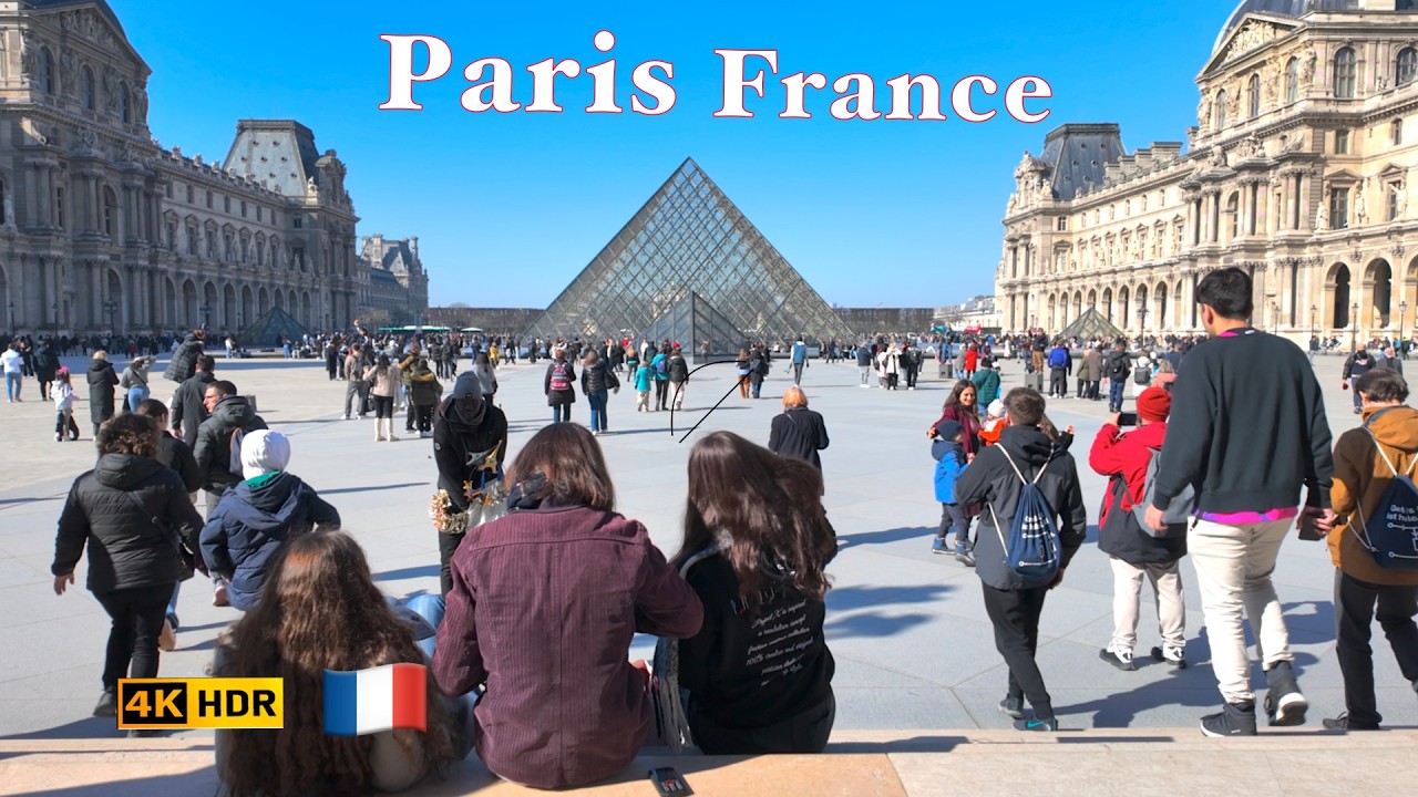 Paris France, Sunny day walk in Paris, March 2025 - Paris walking tour ...