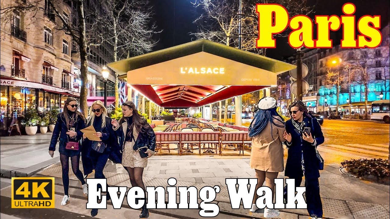 Paris,France 🇫🇷 - Evening Walk - Paris 4K HDR Walking Tour - March 2025 ...